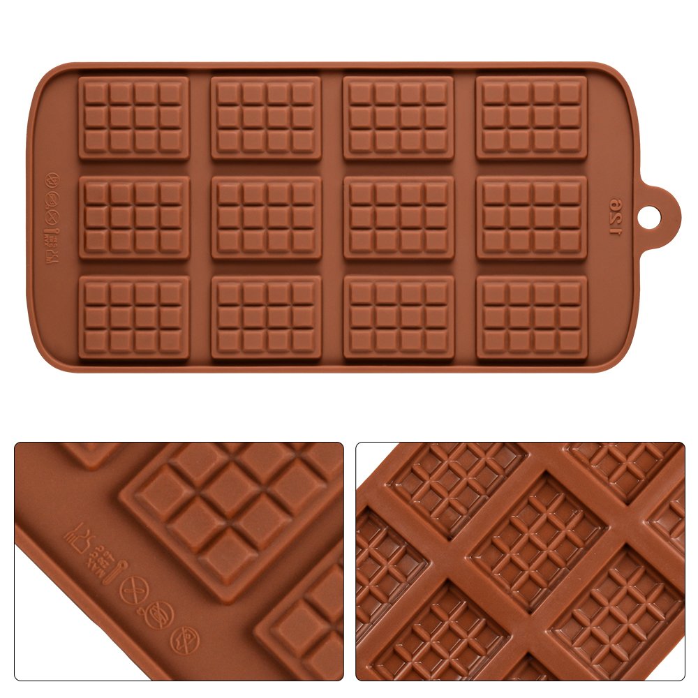 Silicone Break Apart Chocolate Molds - Candy Protein and Energy Bar Silicone Mold