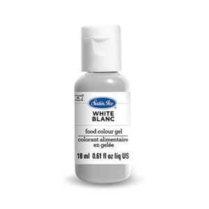 satin ice food color liquid gel, 0.61 fl oz bottle, white