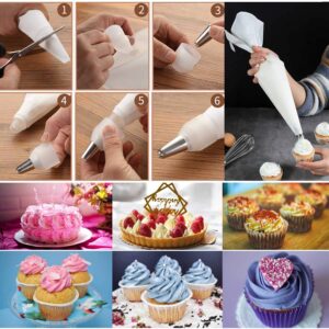 3 Pack Reusable Pastry Piping Bags, Canvas Cake Decorating Bags 14,16,18 Inch Icing Frosting Bag