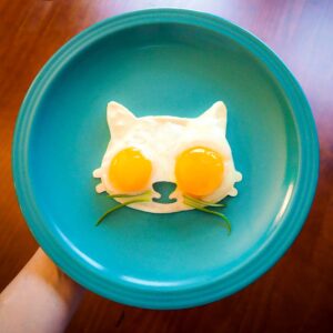 Genuine Fred FUNNY SIDE UP Silicone Egg Mold, Cat, small -