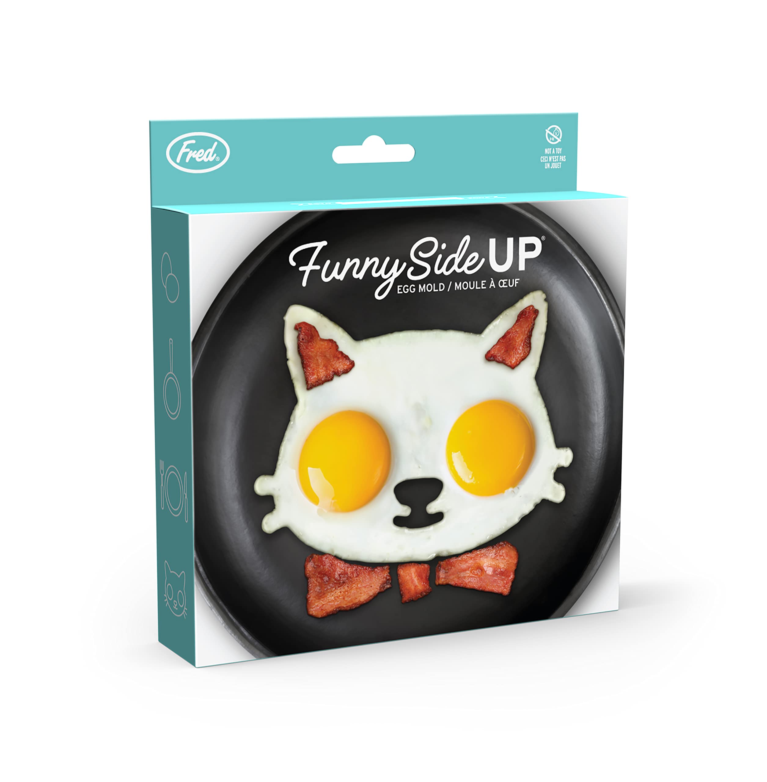 Genuine Fred FUNNY SIDE UP Silicone Egg Mold, Cat, small -