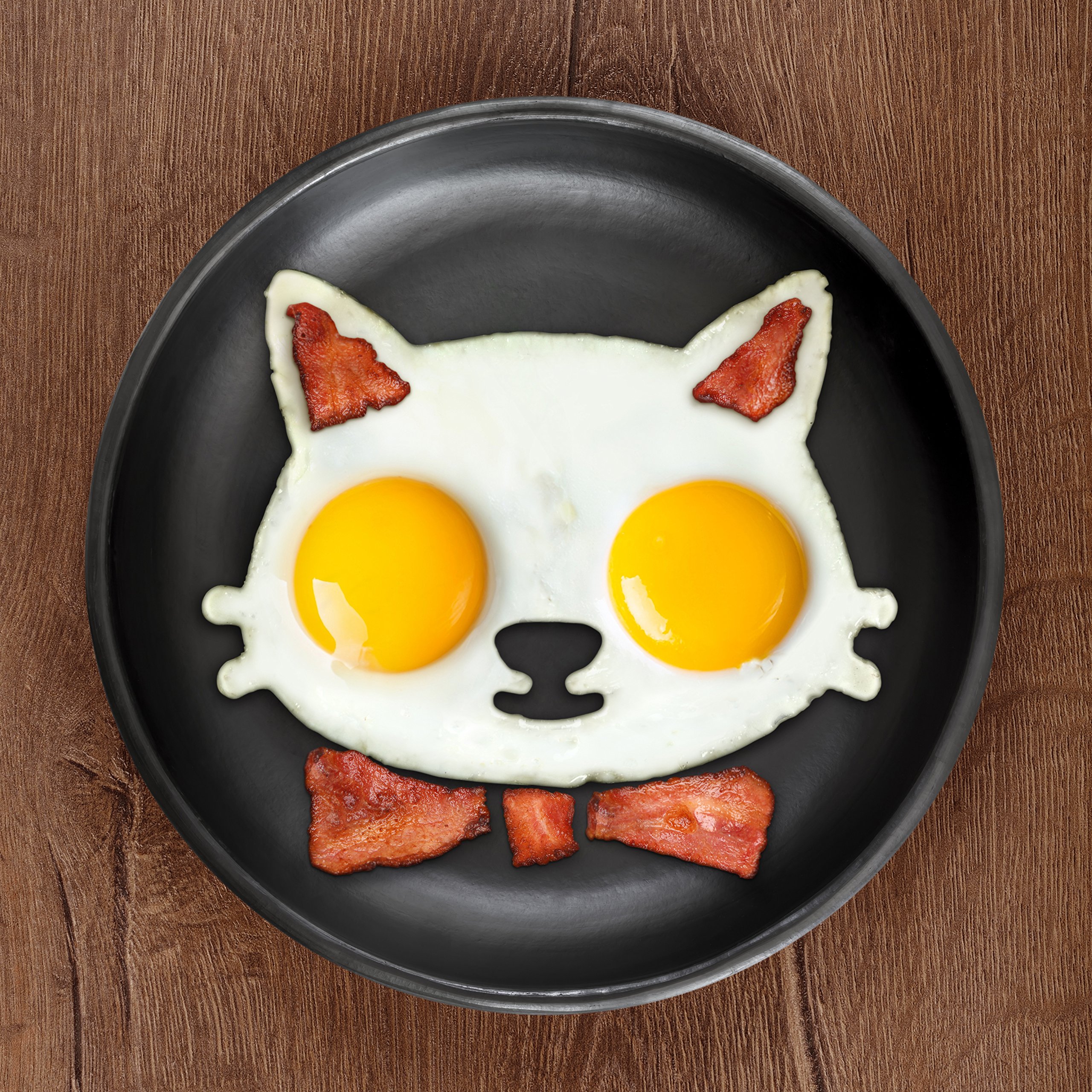 Genuine Fred FUNNY SIDE UP Silicone Egg Mold, Cat, small -