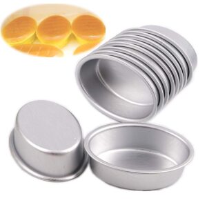 lobake 10pcs mini size oval egg shape aluminium alloy metal cheese pan cake mold bread mould tart holder pudding jelly tin diy bakery d00