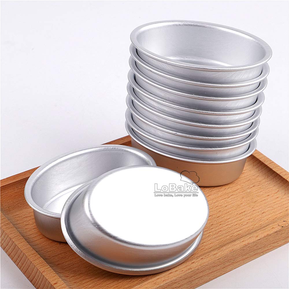 LoBake 10pcs mini size oval egg shape aluminium alloy metal cheese pan cake mold bread mould tart holder pudding jelly tin DIY bakery D00