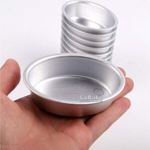 LoBake 10pcs mini size oval egg shape aluminium alloy metal cheese pan cake mold bread mould tart holder pudding jelly tin DIY bakery D00