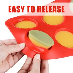 CAKETIME Silicone Muffin Pan Cupcake Pans - 6 Cups Regular Size Silicone Baking Molds 2 Pack Nonstick BPA Free