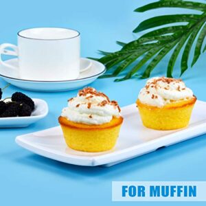 CAKETIME Silicone Muffin Pan Cupcake Pans - 6 Cups Regular Size Silicone Baking Molds 2 Pack Nonstick BPA Free