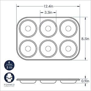 Nordic Ware 6 Cavity Donut Pan, Metal