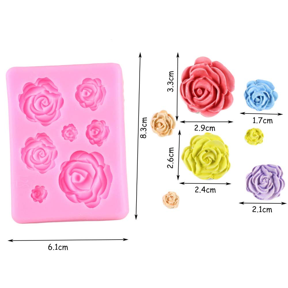 Tvoip Rose Flowers silicone mold Cake Chocolate Mold wedding Cake Decorating Tools Fondant Sugarcraft Cake Mold