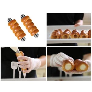 Meao 30 Pcs Non-Stick Cream Horn Cones Tubes Stainless Steel Screw Croissant Pastry Baking Moulds Set, Cannoli Form Roll Mould Shaper for Christmas Anniversary and Daily Use #7