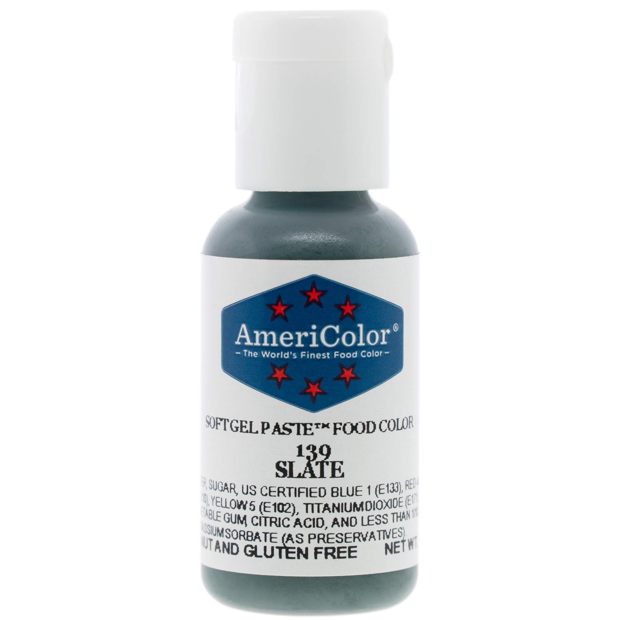 AmeriColor, Slate, 0.75 Ounce Bottle, Soft Gel Paste Food Color