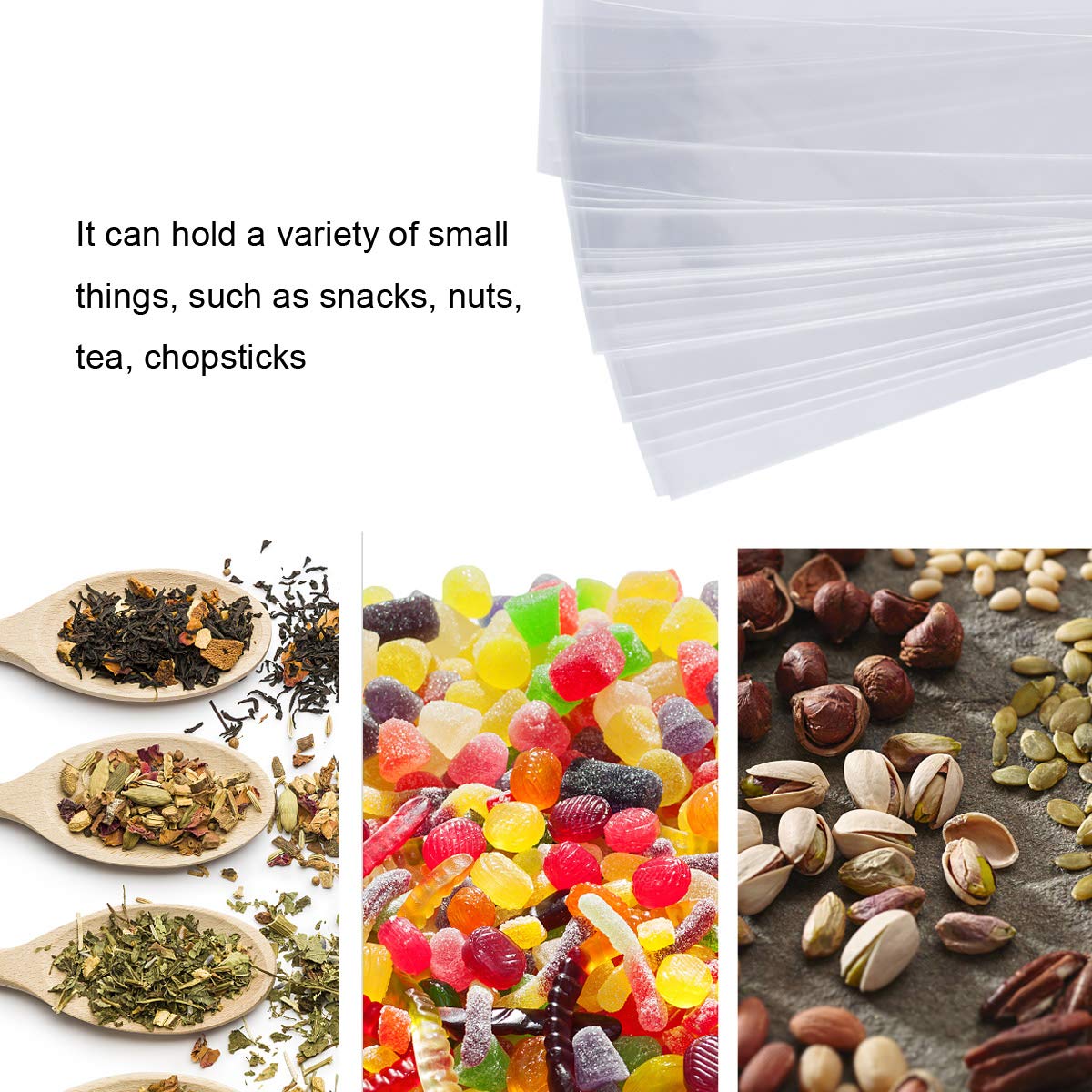 Pretzel Bag 200 PCS Clear Pretzel Rod Bags 2 x 10.8 Inch Self Adhesive Bag Clear Flat Treat Bags for Donut Bars Candy (2 x 10.8 Inch)