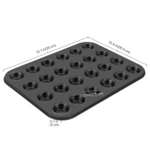 Flexzion Muffin Tray Cupcake Baking Pan 2 Pack, 24-Cup Nonstick Carbon Steel Muffin Tins Non-Stick Cupcake Tin Bakeware Accessories for Baking Cupcakes Muffin Brownies Snacks, Easy Clean, Fridge Safe