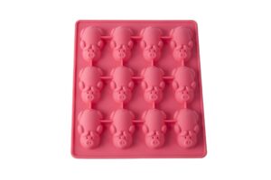 mobi 12 little pigs in a blanket silicone baking mold, pink