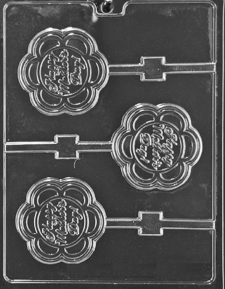 Grandmama's Goodies D114 Happy Mother's Day Lollipop Chocolate Candy Soap Mold with Exclusive Molding Instructions