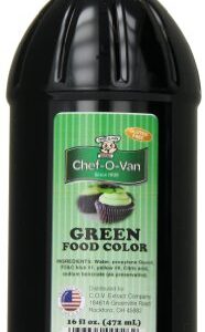 Chef-O-Van Food Coloring, Green, 16 Ounce