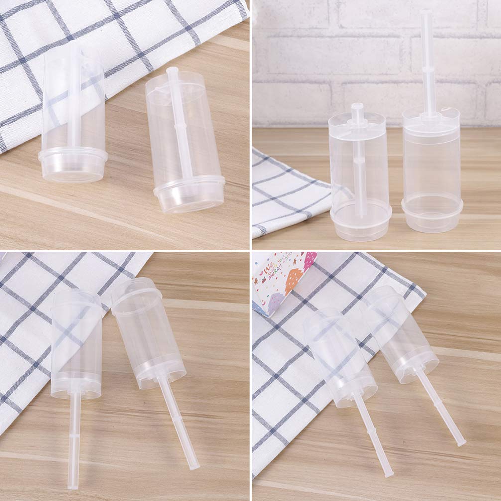 Push Up Cake Pop Containers: 30pcs Empty Cake Push Pops Shooters Container with Lids for Ice Cream Dessert Baking Molding