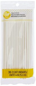 wilton candy melts treat 6 inch lollipop sticks, 35 count