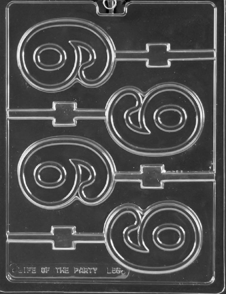 Grandmama's Goodies L058 #9 Number Nine 9 Lollipop Birthday Chocolate Candy Soap Mold with Exclusive Molding Instructions…