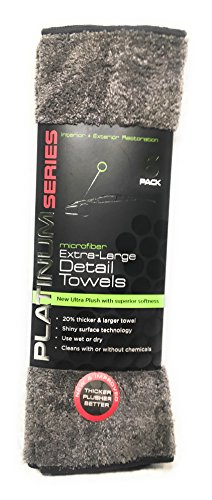 All Purpose 3 PACK Microfiber Towels Extra-Large 16x14in Platinum Series Detail Towels