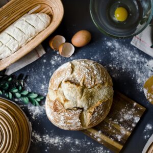 Bread banneton set willow round and oval proofing basket best bakery themed gifts for women with linen liner covers (Set Round and Oval)