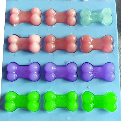 Puppy Dog Paw and Bone Silicone Molds, Sonku Silicone Trays Candy Molds for Chocolate, Candy, Jelly, Ice Cube, Dog Treats (5Pcs/set)