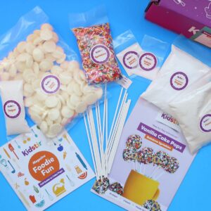 KIDSTIR Kids Baking Set DIY Baking Kits, Cake Pop Kit with Everything, All-in-One Baking Kit with Cake Pop Stand, Pre-Measured Ingredients, Best Gift Idea for Boys and Girls Ages 6-12. Vanilla