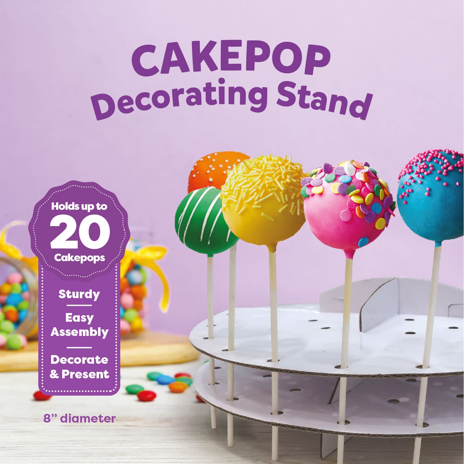 KIDSTIR Kids Baking Set DIY Baking Kits, Cake Pop Kit with Everything, All-in-One Baking Kit with Cake Pop Stand, Pre-Measured Ingredients, Best Gift Idea for Boys and Girls Ages 6-12. Vanilla