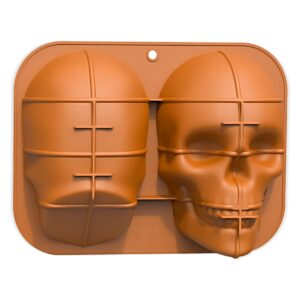 tznponr 3d skull cake molds for baking, cake molds for halloween, food grade silicone diy large skull cake pan for birthday,halloween and all parties.