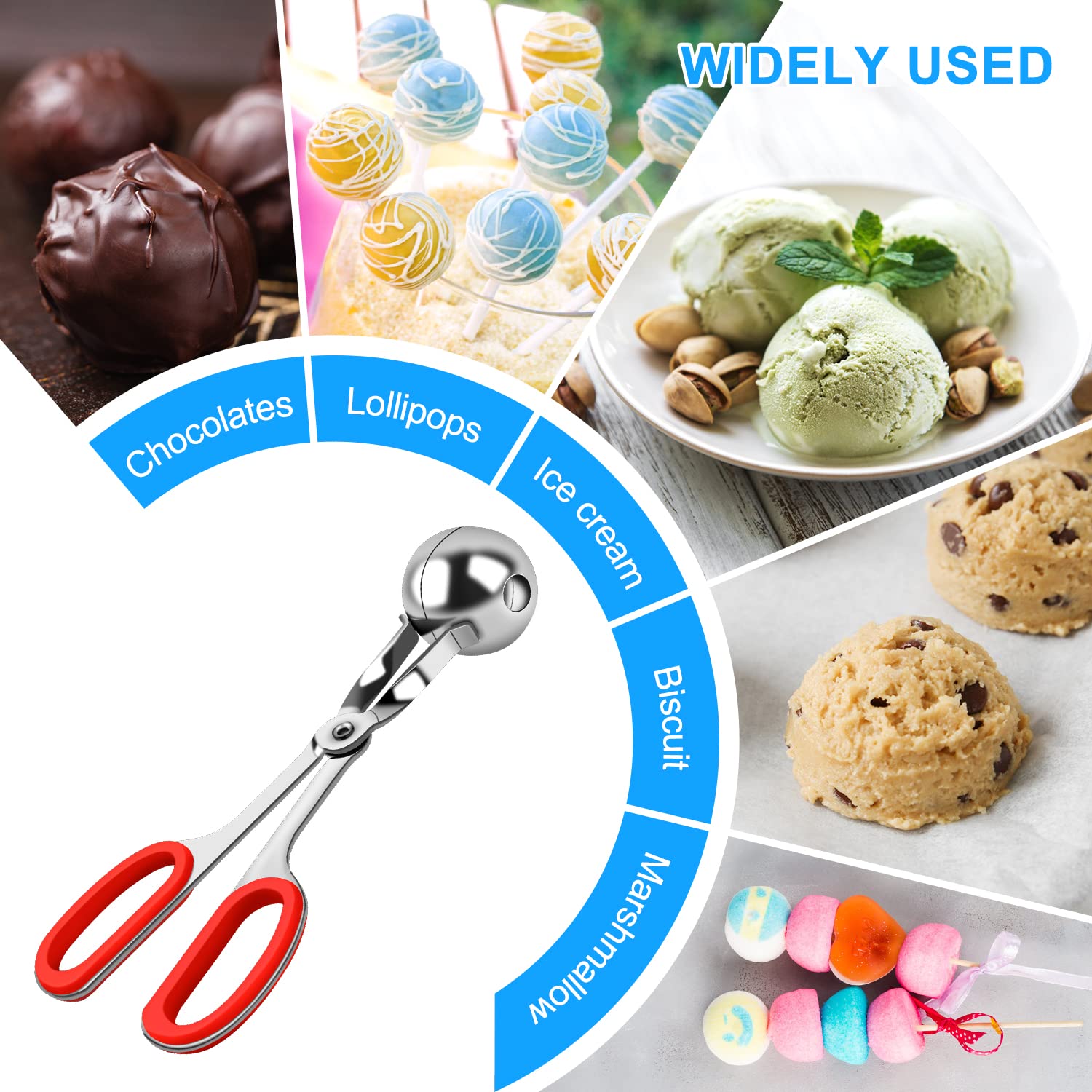 WXJ13 601 Pieces Lollipop Cake Pop Treat Bag Set including 200 Parcel Bags 200 Lollipop Sticks 200 Twist Tie, and 1 Cookie Meatball, Cake Pops Making Tools for Candies, Chocolates and Cookies