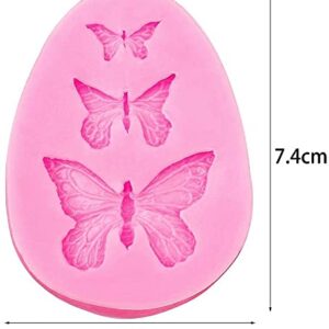 Cestony 4Pcs Butterfly Silicone Molds for DIY Cake Fondant Biscuit Cookies Soap Sugar Pudding Chocolate Hard Candies Dessert Candle Decor