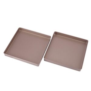 Square Baking Pan, 11x11 Inch Nonstick Square Cake Pan/Baking Sheet Pan/Square Cookie Sheet, Carbon Steel & Champagne Gold