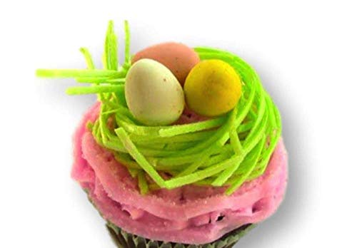 Edible Easter Basket Candy Grass Green Apple, Pack of 2