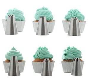 bebefun piping tips large icing tips cake decorating large piping tips set cupcake frosting piping kit extra large size in set.