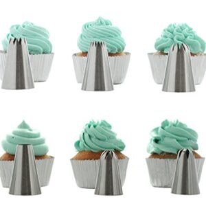 BeBeFun Piping Tips Large Icing Tips Cake Decorating Large Piping Tips Set Cupcake Frosting Piping Kit Extra Large Size In Set.