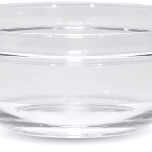 Red Co. 4.2 Quart Fully Tempered Clear Glass Mixing Bowl with Safety Rim, Large