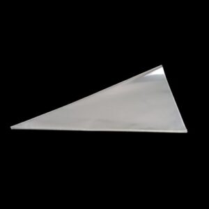 COOLAKE Clear Cone Bags 100PCS Cellophane Triangle Clear Treat Bags with Gold Twist Ties for Christmas Candy Popcorn Handmade Cookies Sweets Crafts 14.5” by 7”