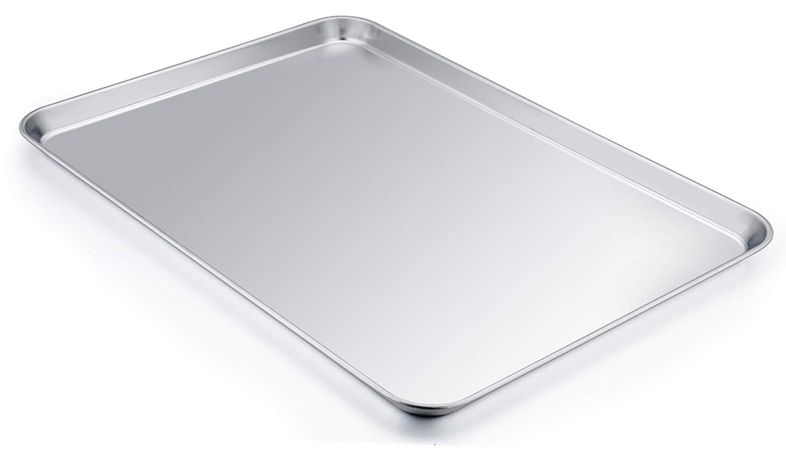 TeamFar Baking Sheet, 20’’×14’’×1’’, Cookie Sheet Half Sheet Baking Pans Stainless Steel, Non Toxic & Healthy, Heavy Duty & Thick Gauge, Mirror Finish & Dishwasher Safe - 2 Piece