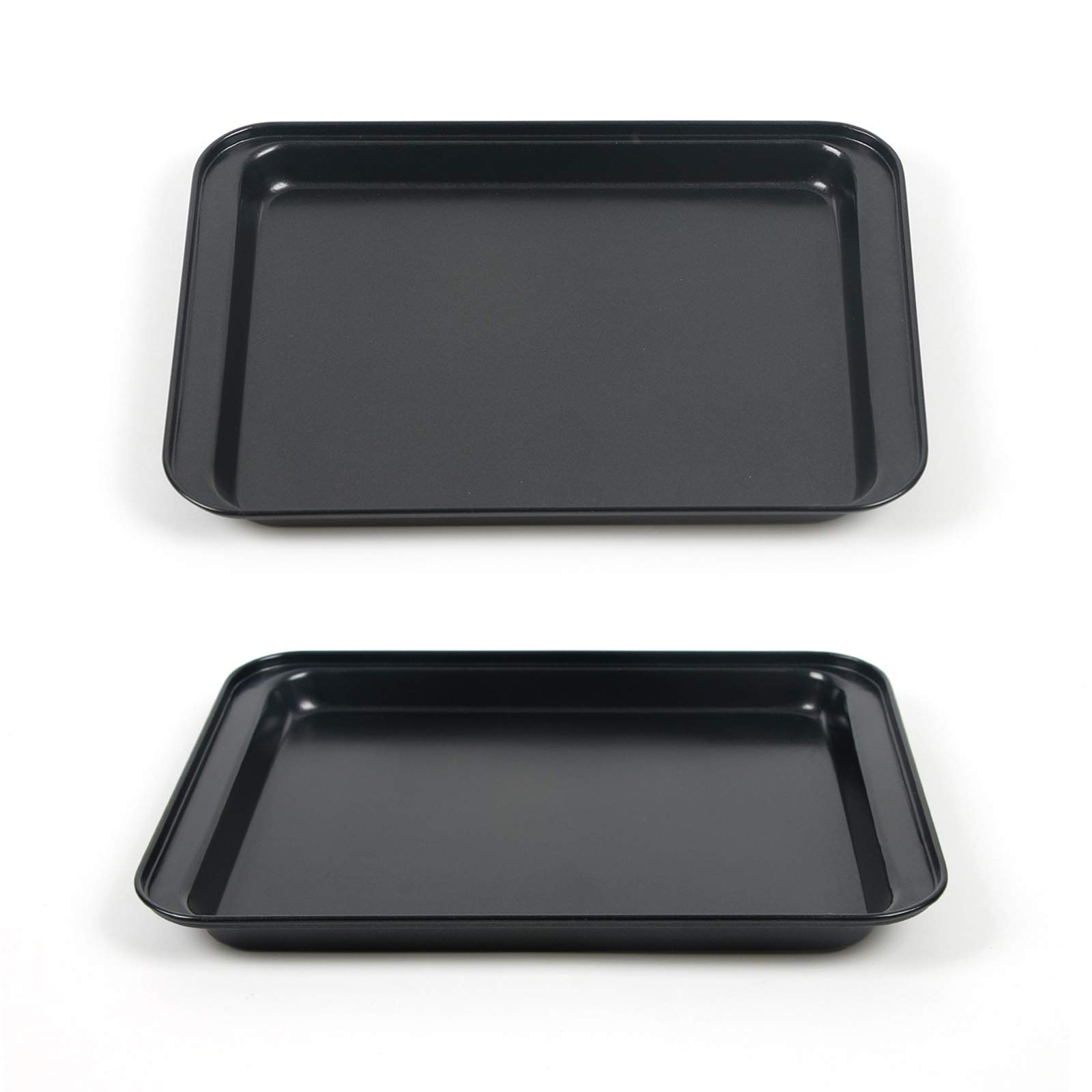 Small Baking Sheet 2 Pack, Shinsin 8 Inch Nonstick Baking Pans for Oven w/Rimmed Border, Professional Reusable Baking Trays for Toaster Oven Replacement