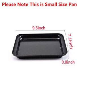 Small Baking Sheet 2 Pack, Shinsin 8 Inch Nonstick Baking Pans for Oven w/Rimmed Border, Professional Reusable Baking Trays for Toaster Oven Replacement