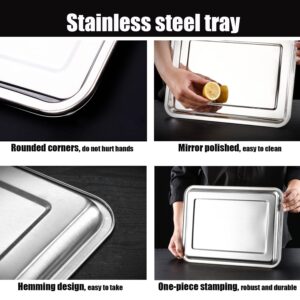 Thinkorb Toaster Oven Pans Stainless Steel Baking Tray Compatible with Cuisinart Air Fryer Toaster Oven TOA-60 and TOA-65, Cookie & Bread Baking Sheet Pan (12.4x10.06 inch)