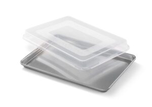 artisan professional classic aluminum baking sheet pan set with 18 x 13-inch half sheet and cover