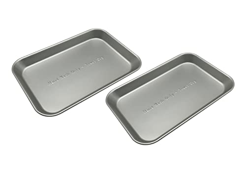 JDS Toy Store 2-Pack Premium Aluminum Baking Tray For Easy Bake Over, Measures 6" x 4" x 0.5"