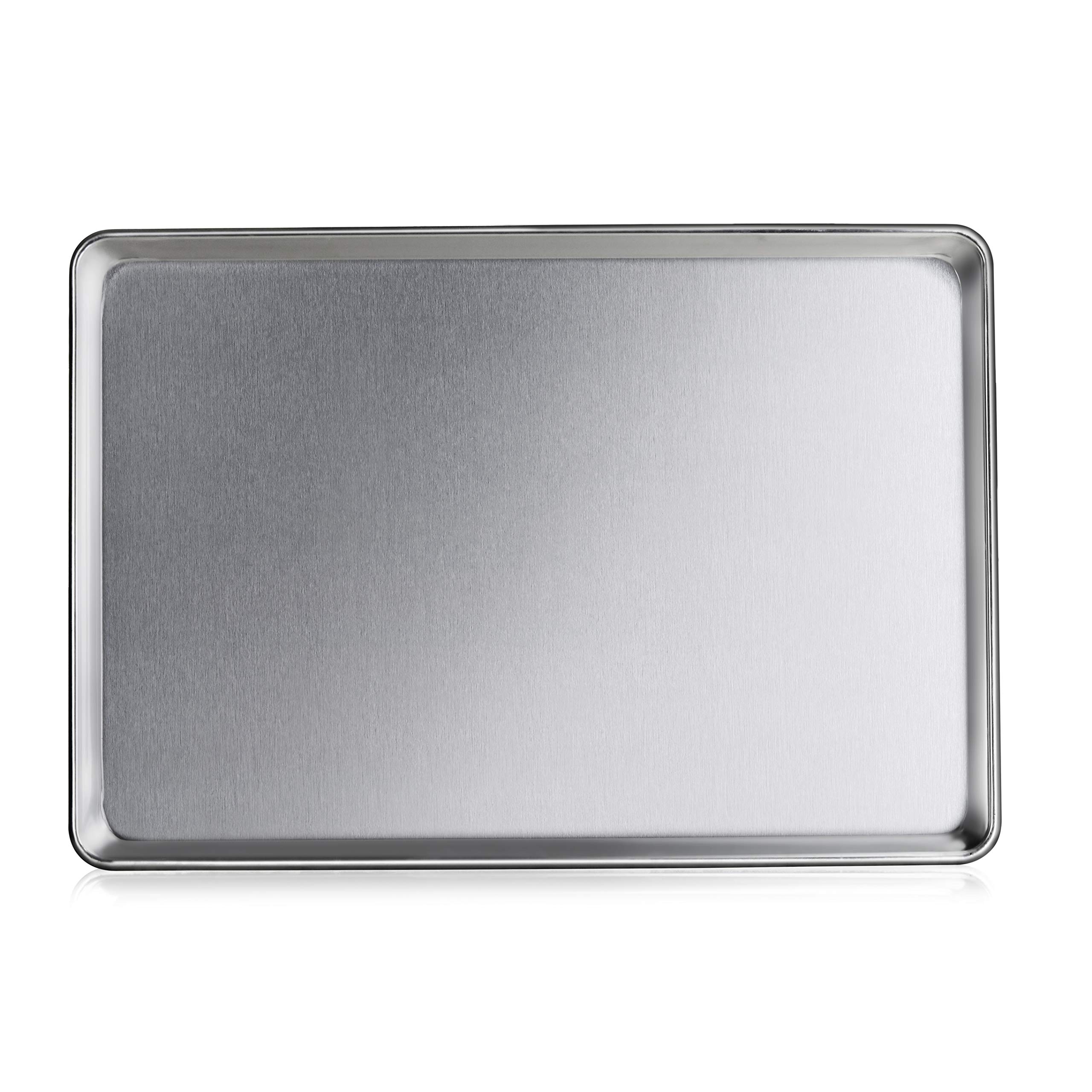 New Star Foodservice 36749 Commercial-Grade 16-Gauge Aluminum Sheet Pan/Bun Pan, 18" L x 26" W x 1" H (Full Size) | Measure Oven (Recommended)