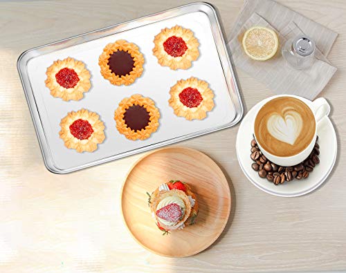 Baking Sheet, Yododo Stainless Steel Baking Pans Tray Cookie Sheet Toaster Oven Tray Pan Cookie Pan, Non Toxic & Healthy, Superior Mirror Finish & Rust Free, Easy Clean & Dishwasher Safe - 23½ inch