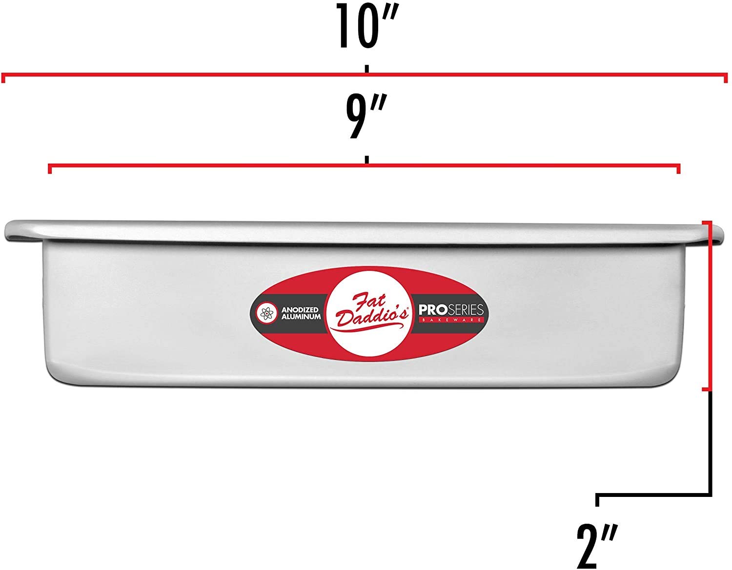 Fat Daddios Sheet Cake Pan, 9 x 13 x 2 Inch, Anodized Aluminum with a Lumintrail Measuring Spoon Set