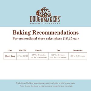 Doughmakers Sheet Cake Commercial Grade Aluminum Bake Pan 13" x 18.5"