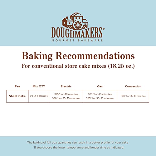 Doughmakers Sheet Cake Commercial Grade Aluminum Bake Pan 13" x 18.5"