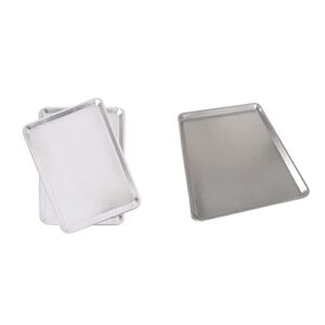 nordic ware natural aluminum commercial baker's half sheet, 2-pack, silver and nordic ware naturals big sheet, silver