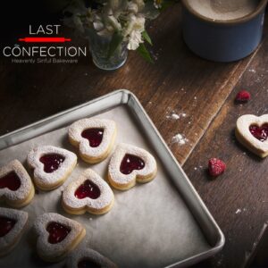 Last Confection 6 Cookie Baking Sheets 15" x 21" - Rimmed Aluminum Jelly Roll Trays - Three-Quarter Sheet Pans